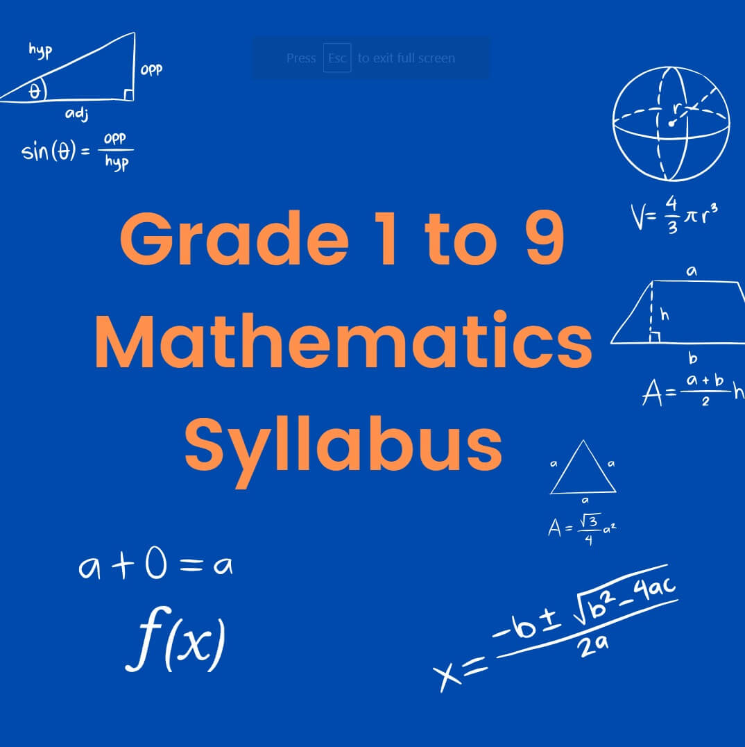 Grade 1 To 9 Mathematics Syllabus Unicminds